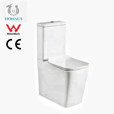 China European CE Square Close Coupled Toilet Rimless Water Closet 645x370x850mm for sale
