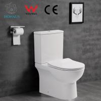 China Customized Two Piece Rimless Toilet 640x370x800mm Soft Close Seat P Trap S Trap for sale