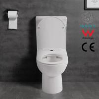 China Customized Two Piece Rimless Toilet 640x370x800mm Soft Close Seat P Trap S Trap for sale