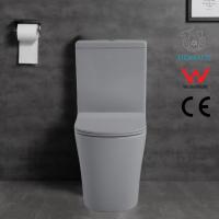 China Glazed Trapway Two Piece Toilet Floor Mounted 580x390x840mm Soft Close Seat for sale