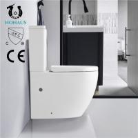 China Modern Two Piece Toilet 610x355x815mm Soft Close Cover Cyclone Flush Floor Mounted for sale