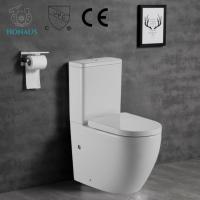 China Modern Two Piece Toilet 610x355x815mm Soft Close Cover Cyclone Flush Floor Mounted for sale