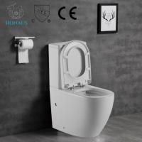 China Modern Two Piece Toilet 610x355x815mm Soft Close Cover Cyclone Flush Floor Mounted for sale