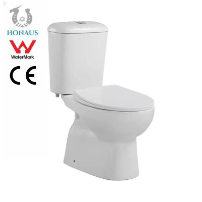 China Two Piece P Trap S Trap Toilet Bowl Dual Flush 630x370x810mm Floor Mounted Water Closet for sale