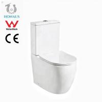 China Siphon Scratch Resistant Glaze Two Piece Toilet Bowl 605x380x800mm AU Watermark CE for sale