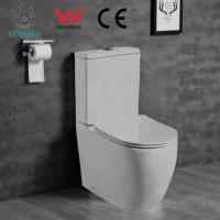 China Siphon Scratch Resistant Glaze Two Piece Toilet Bowl 605x380x800mm AU Watermark CE for sale