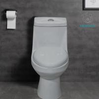 China Traditional Single Piece Water Closet Commode Anti Stain Glazed Odor Isolation for sale