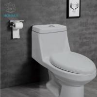 China Traditional Single Piece Water Closet Commode Anti Stain Glazed Odor Isolation for sale