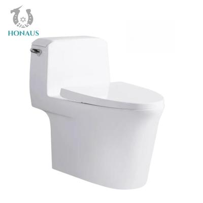 China One Piece Toilet Bowl S Trap 300mm Single Flush Square Shape 710x400x650mm for sale