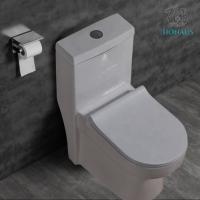 China Canadian Single Piece Wall Mounted Commode One Piece Wc 650*360*740mm for sale