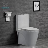 China CE Modern Dual Flush Elongated One Piece Toilet 680x380x780mm Siphon Flushing Floor Mounted for sale