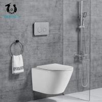 China Customized Rimless Bathroom Toilet Bowl Washdown Wall Mounted Commode for sale