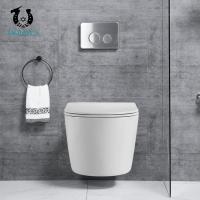 China Customized Rimless Bathroom Toilet Bowl Washdown Wall Mounted Commode for sale