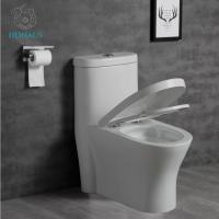 China OEM One Piece Toilet Bowl 700x375x765mm Soft Closing Mute Cover Siphon Flush for sale