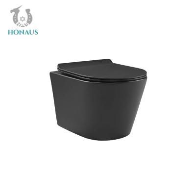 China Wall Hung One Piece Toilet Bowl 3.0-4.5L Dual Flush Ceramic Washdown P-Trap 180mm for sale