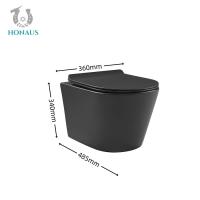 China Wall Hung One Piece Toilet Bowl 3.0-4.5L Dual Flush Ceramic Washdown P-Trap 180mm for sale