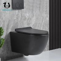 China Wall Hung One Piece Toilet Bowl 3.0-4.5L Dual Flush Ceramic Washdown P-Trap 180mm for sale