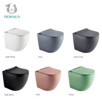 China HAS 180mm P Trap Compact Wall Hung Toilet Bowl Square Floating One Piece Ceramic 3.0-6.0L Dual Flush for sale