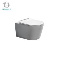 China HAS 180mm P Trap Compact Wall Hung Toilet Bowl Square Floating One Piece Ceramic 3.0-6.0L Dual Flush for sale