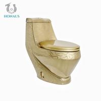 China Luxury One Piece Elongated Toilet Bowl 740x430x770mm Dual Flush Siphon Floor Mounted for sale