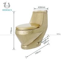 China Luxury One Piece Elongated Toilet Bowl 740x430x770mm Dual Flush Siphon Floor Mounted for sale