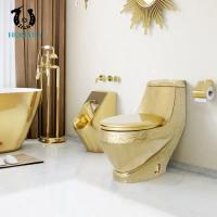 China Luxury One Piece Elongated Toilet Bowl 740x430x770mm Dual Flush Siphon Floor Mounted for sale