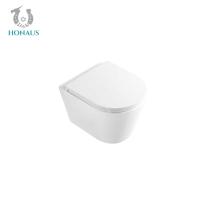 China Modern Rimless Wall Mounted Toilet Bowl 490x360x370mm 3/4.5L One Piece Ceramic P-Trap for sale