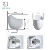 China Ceramic Colored Siphon One Piece Toilet Bowl Egg Design Water Saving for sale