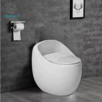 China Ceramic Colored Siphon One Piece Toilet Bowl Egg Design Water Saving for sale