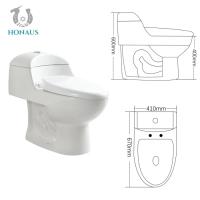 China ODM OEM One Piece Toilet Elongated Bowl 670x410x600mm Dual Flush Siphon Jet Floor Mounted for sale