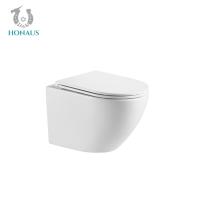 China Economic Europe Wall Hung Toilet Bowl Rimless WC Washdown 490x370x360mm 3/4.5L for sale