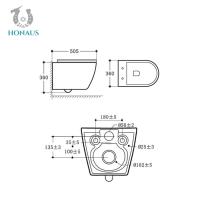 China Western Ceramic Wall Hung WC Antibacterial for sale