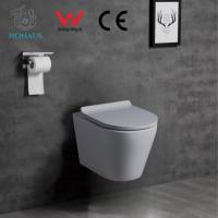China ISO Soft Closing Seat Ceramic Wall Hung Toilet Bowl 480x370x370mm Dual Flush 3.0-6.0L Water Saving for sale