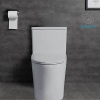 China Modern Siphonic One Piece Toilet 740x380x730mm Dual Flush Floor Mounted Ceramic Commode for sale