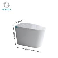 China Modern Smart Intelligent Toilet Instant Heat 680x420x500mm Floor Mounted S-Trap Siphon Flush for sale