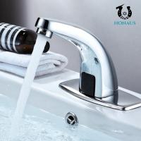 China Gravity Casting Automatic Infrared Sensor Faucet Smart Bathroom Faucet Brushed for sale