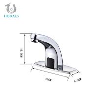 China Gravity Casting Automatic Infrared Sensor Faucet Smart Bathroom Faucet Brushed for sale