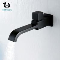 China Extended All Copper In Wall Bathroom Faucet Hand Wash Basin Tap Electroplating 180mm for sale