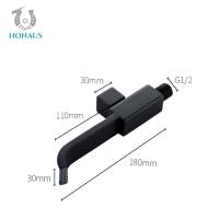 China Extended All Copper In Wall Bathroom Faucet Hand Wash Basin Tap Electroplating 180mm for sale