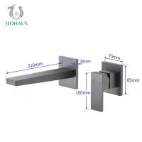 China All Copper Wall Mounted Wash Basin Tap Embedded Customized Size for sale