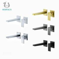 China All Copper Wall Mounted Wash Basin Tap Embedded Customized Size for sale