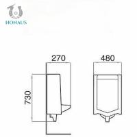 China Siphon Flush Valve Public Restroom Urinal Wall Hung Bathroom Sanitary Ware for sale