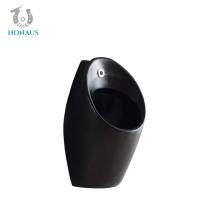 China Black Multi Shape Male Standing Urinal Sensor Flush Commercial Urinals for sale