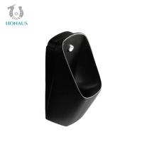 China Black Multi Shape Male Standing Urinal Sensor Flush Commercial Urinals for sale