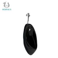 China Black Multi Shape Male Standing Urinal Sensor Flush Commercial Urinals for sale