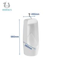 China Watermark Wall Hung Urinal 450x360x980mm Automatic Sensor Flushing Ceramic for sale