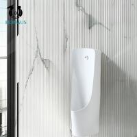 China Public Men Toilet Urinal Floor Mounted Ceramic Urinal Sensor Flushing for sale