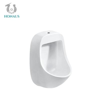 China Oval Shape Porcelain Wall Mounted Sensor Urinal 330x380x600mm Auto Flush for sale