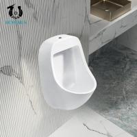 China Oval Shape Porcelain Wall Mounted Sensor Urinal 330x380x600mm Auto Flush for sale