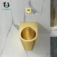 China Customizable Gold Stainless Steel Wall Mounted Sensor Urinal 340x370x530mm for sale